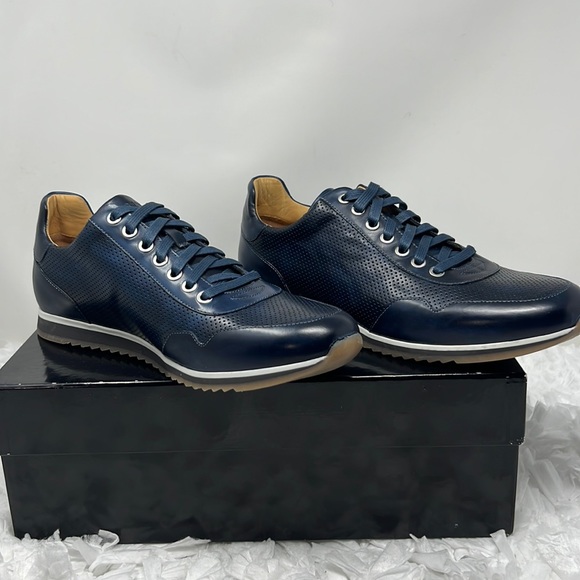 Magnanni | Shoes | Magnanni Laceup Leather Sneakers Mens Size 8 | Poshmark